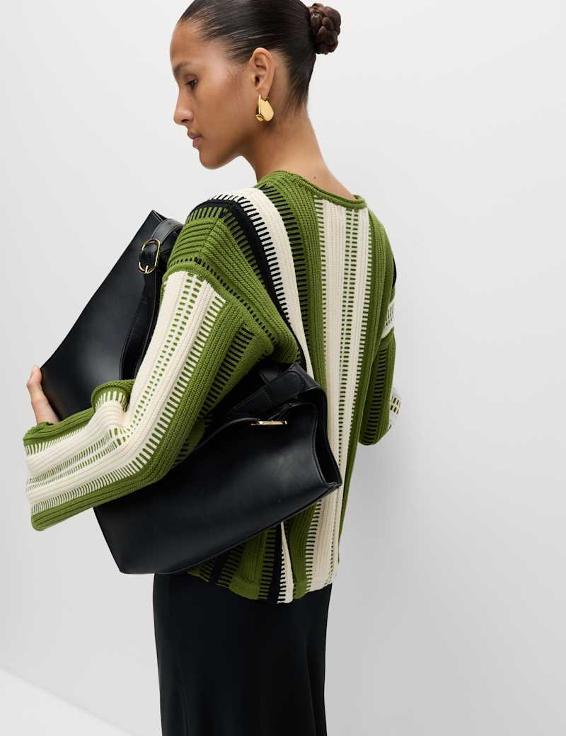 Cotton Rich Striped Crew Neck Jumper – Retail International Group