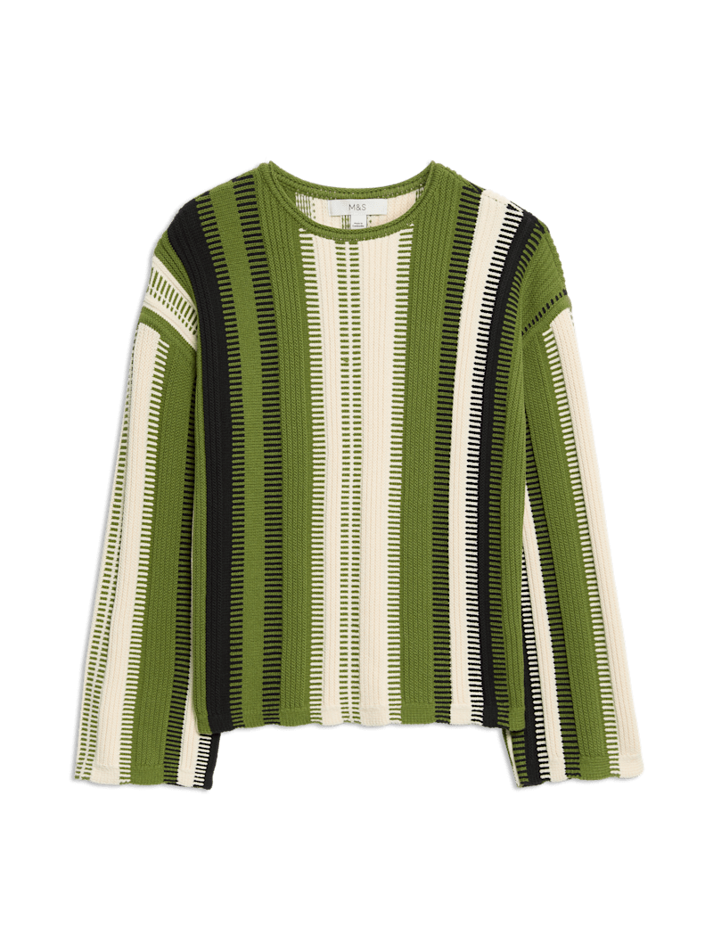 Cotton Rich Striped Crew Neck Jumper – Retail International Group