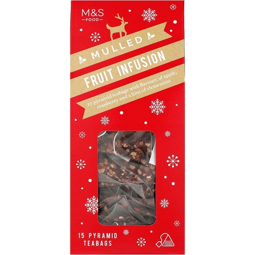 M&S Food 15 Mulled Fruit Infusion Pyramid Teabags 37.5g – Retail ...